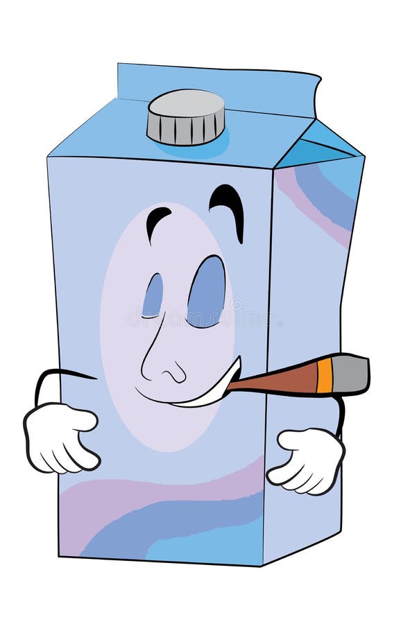 Sad milk cartoon stock illustration. Illustration of isolated - 48766760
