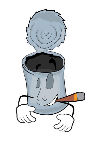 Smoking Opened can cartoon stock illustration. Illustration of white ...