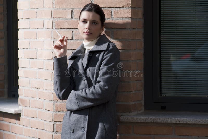 Smoking outside stock photo. Image of white, people, women - 16248654