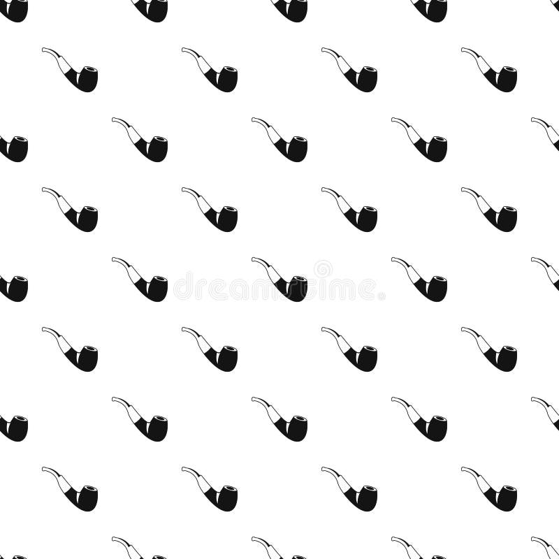 Smoking Pipe Pattern, Simple Style Stock Vector - Illustration of ...