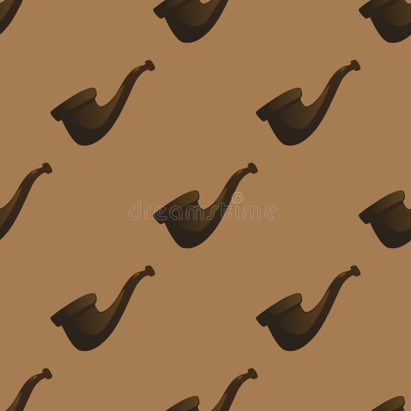 Smoking pipe pattern stock vector. Illustration of addict - 140445786