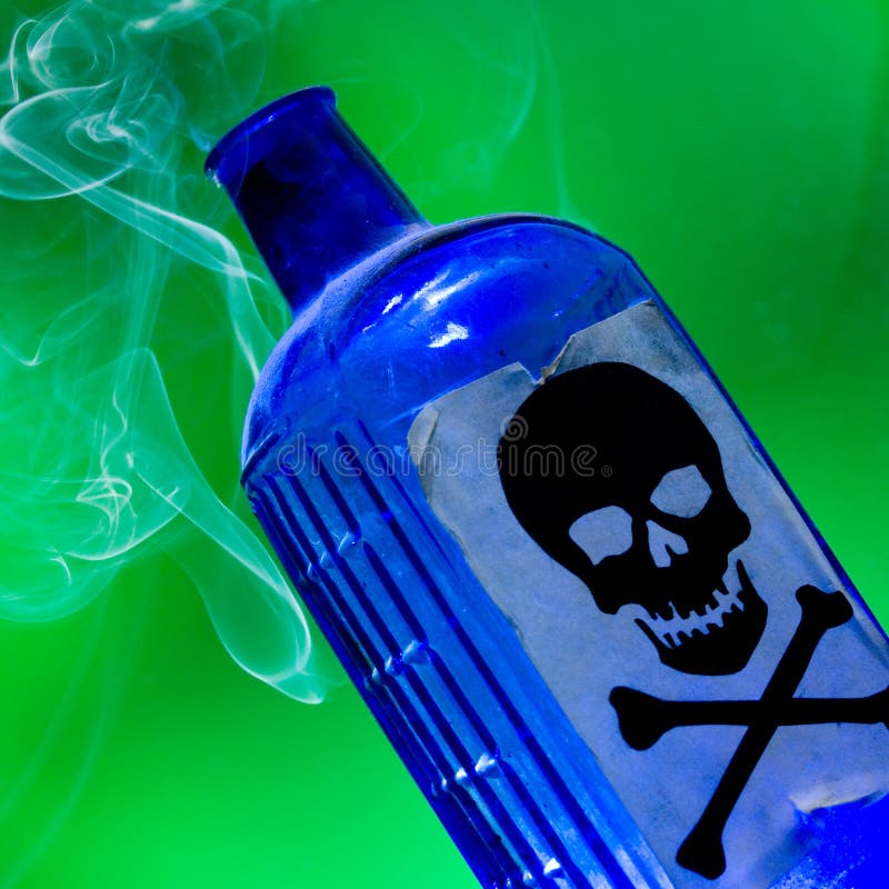 Smoking Poison Bottle stock photo. Image of death, smoke - 7695482