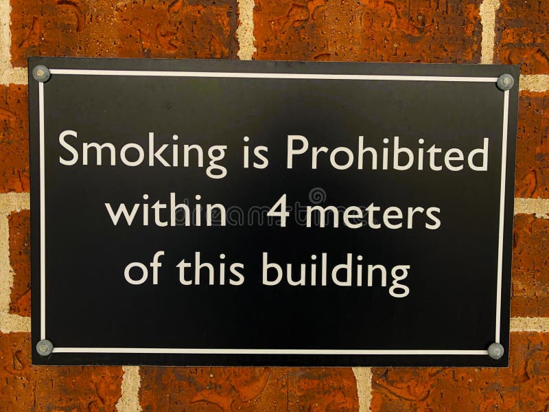 Smoking Prohibited Sign Board. Stock Photo - Image of treatment, blue ...