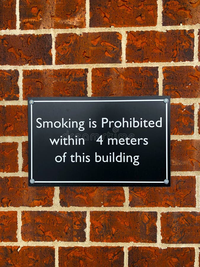 Smoking Prohibited Sign Board. Stock Image - Image of blue, middle ...