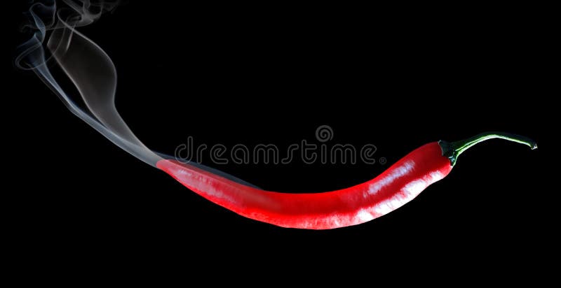 Smoking Hot Red Chilli Pepper Stock Image - Image of object, eating ...