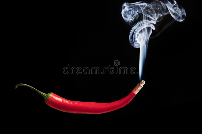 Pepper with smoke stock photo. Image of healthy, black - 8987370