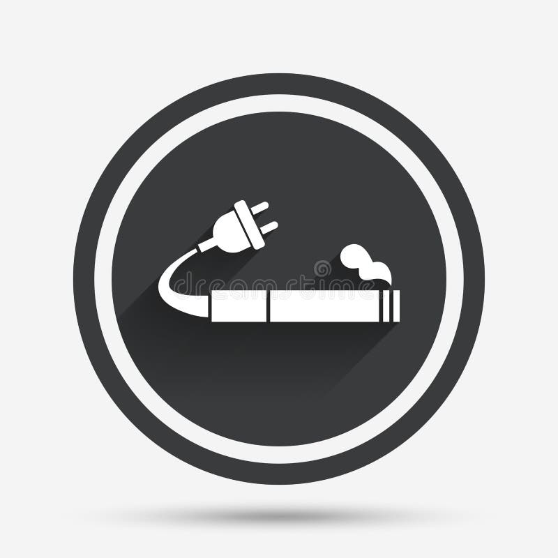 Smoking Sign Icon. E-Cigarette Symbol Stock Vector - Illustration of ...
