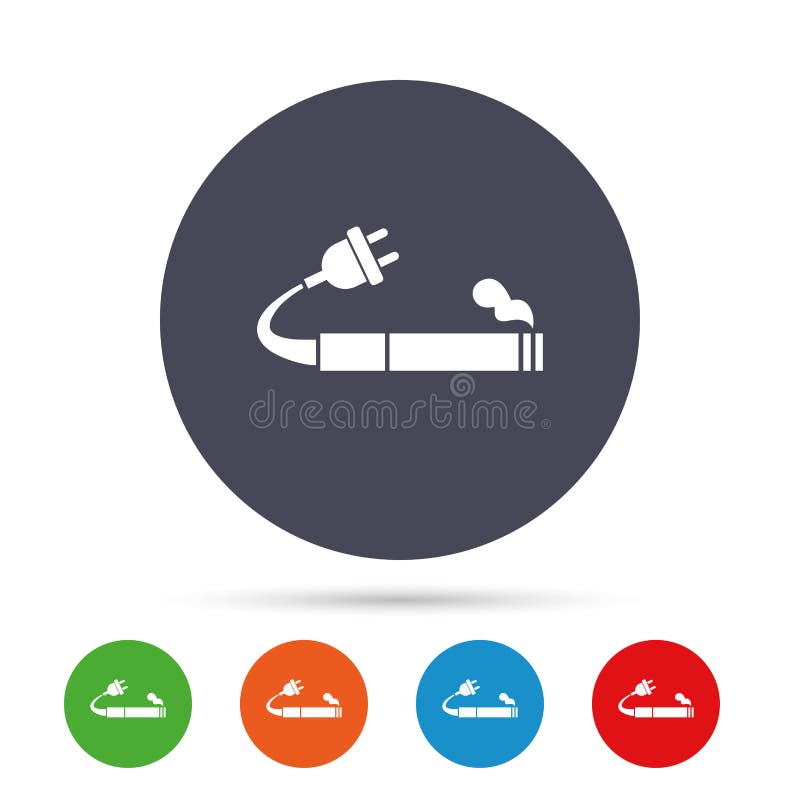 Smoking Sign Icon. E-Cigarette Symbol Stock Vector - Illustration of ...