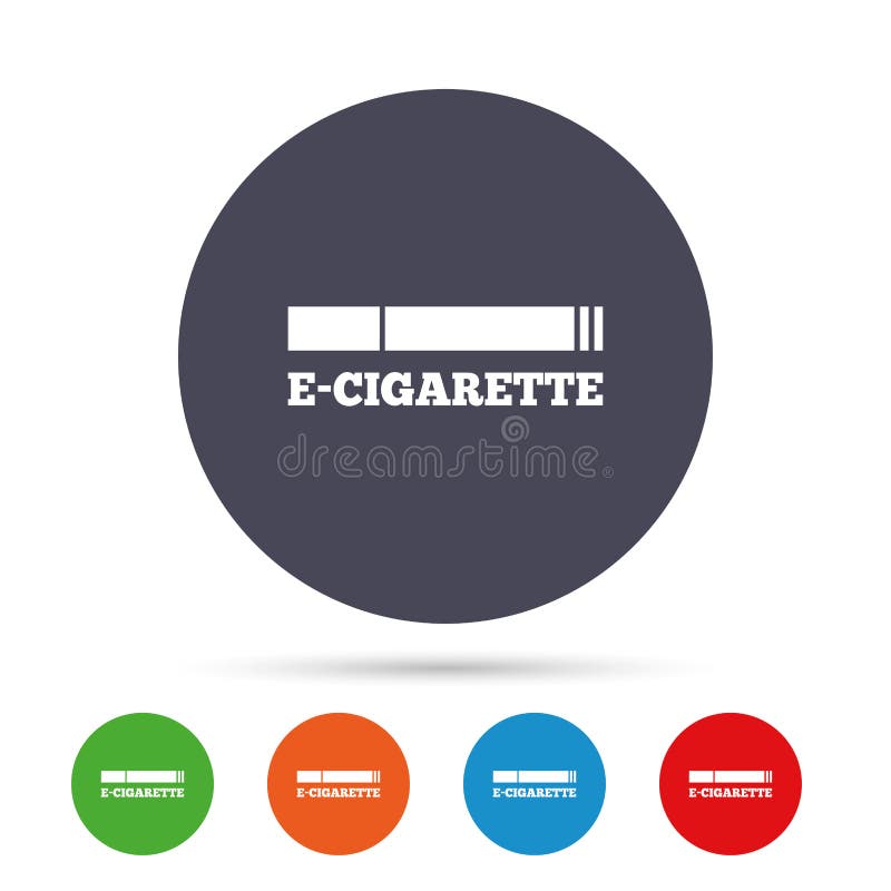 Smoking Sign Icon. E-Cigarette Symbol Stock Vector - Illustration of ...
