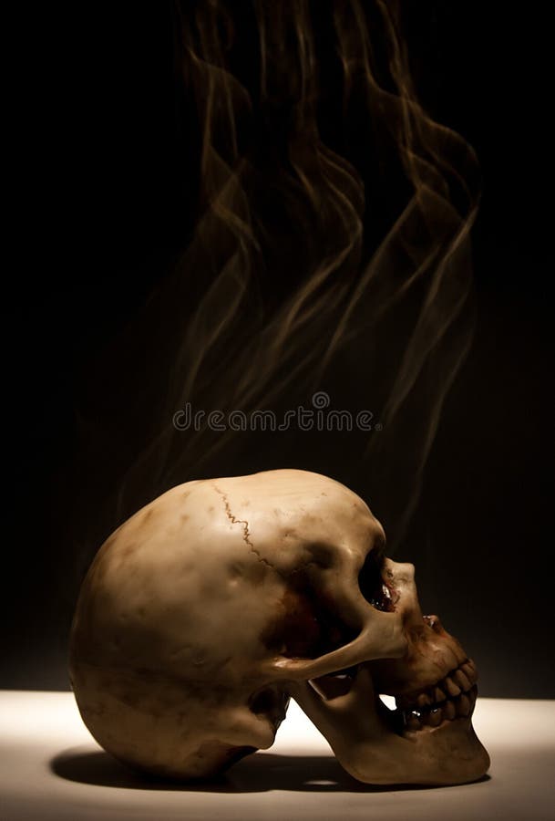 Smoking skull stock photo. Image of healthcare, medical - 1081818