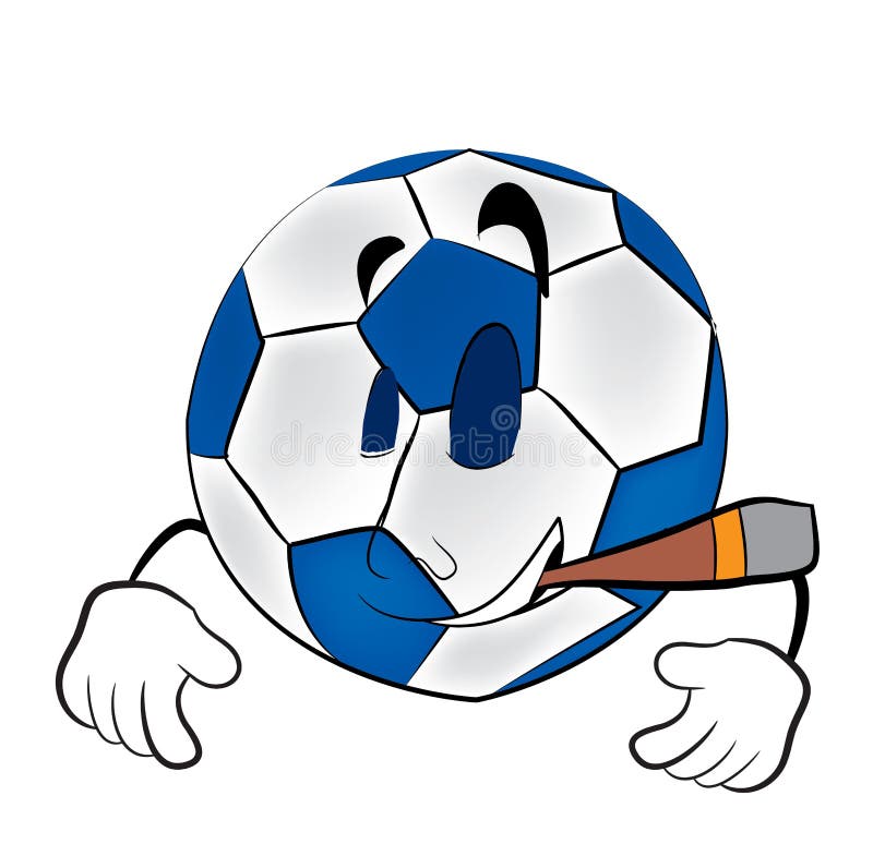 Smoking Soccer Ball Cartoon Stock Illustration - Illustration of soccer ...