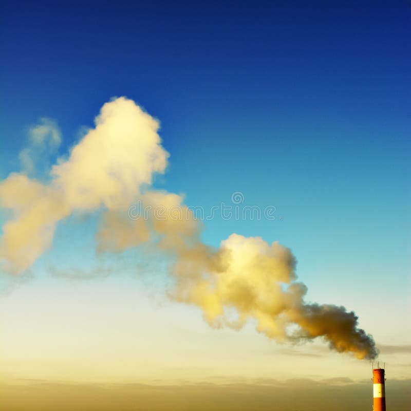 Smoking stack. stock image. Image of smoking, industrial - 42332875