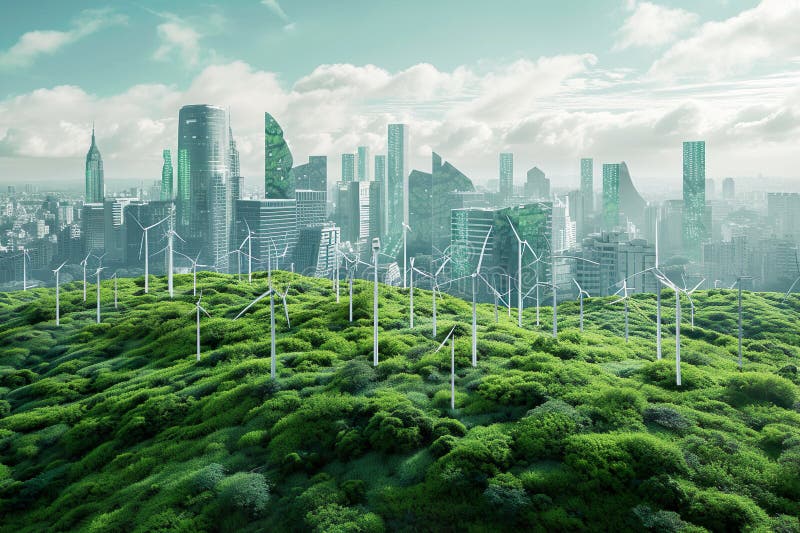 Smoking Stacks and Vapor from the Cooling Towers and Plants ...