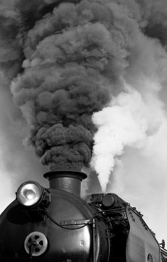Smoking steam train stock photo. Image of bright, outdoors - 24990304