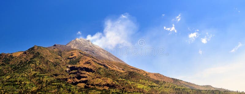 Mt merapi sunrise view stock photo. Image of landscape - 255464682
