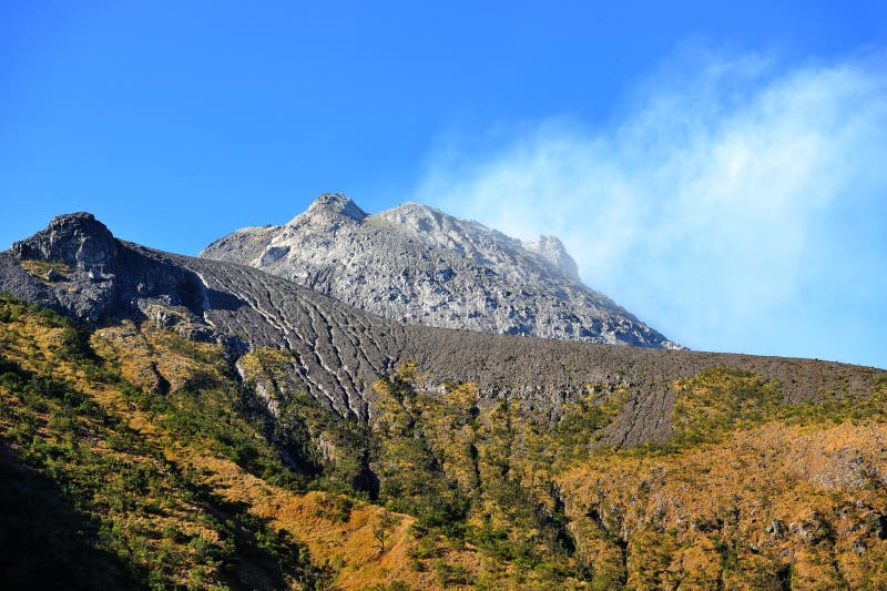 Mt merapi sunrise view stock photo. Image of landscape - 255464682