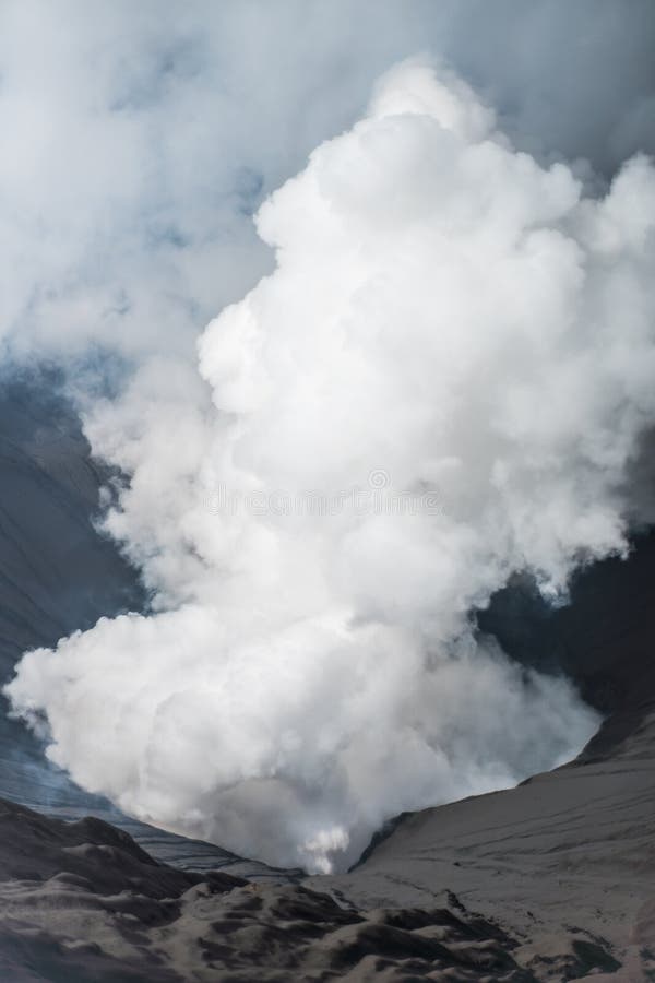 Smoking volcano stock image. Image of volcano, bromo - 95250025