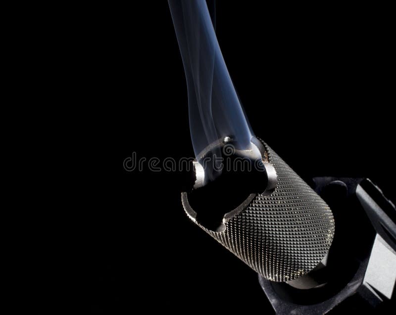 Smoking weapon stock image. Image of black, assault, blue - 72674679