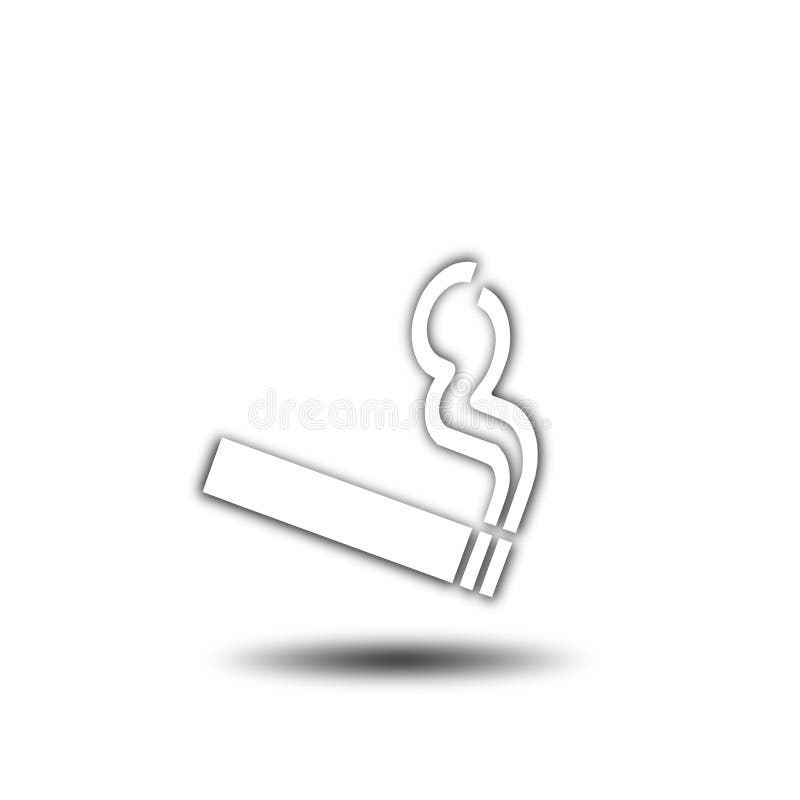 Smoking White Icon, Sign, Illustration Stock Illustration ...