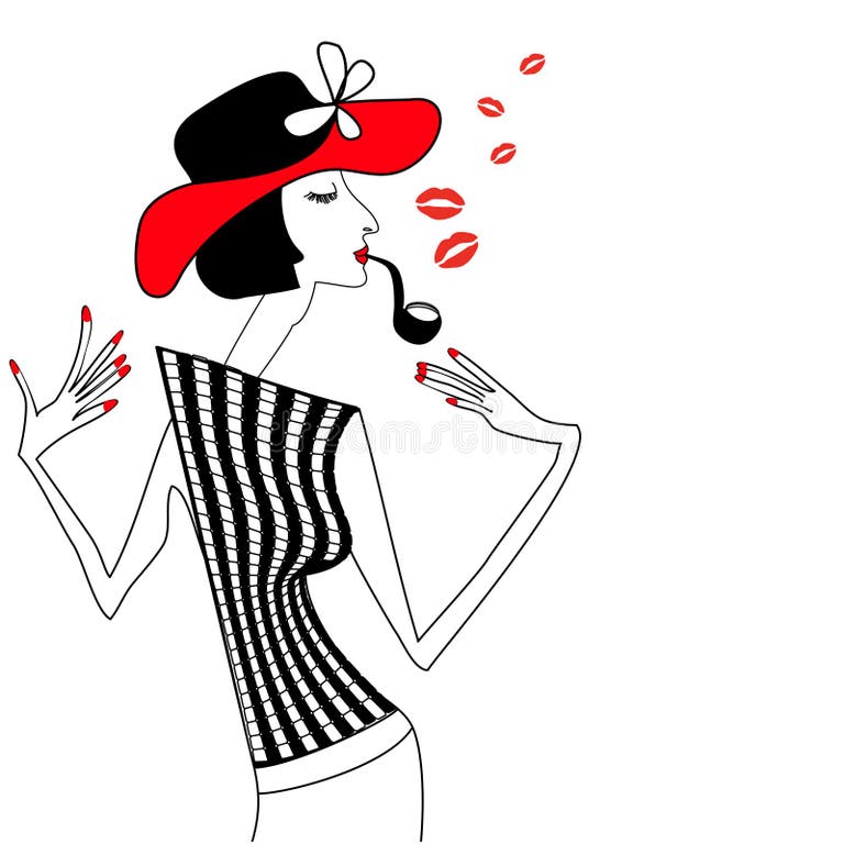 Cartoon Girl Smoking Stock Illustrations – 336 Cartoon Girl Smoking ...