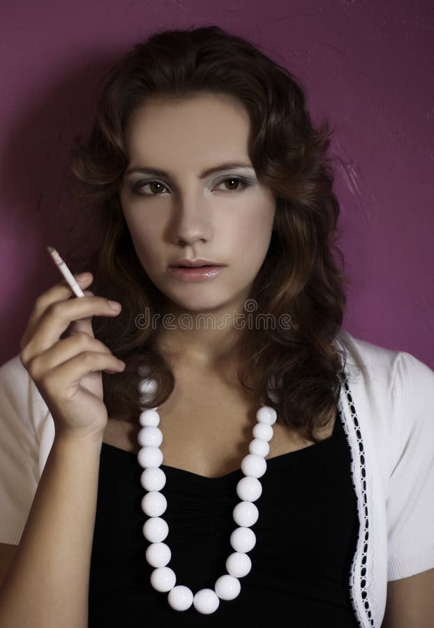 Smoking Woman Picture. Image: 9931174