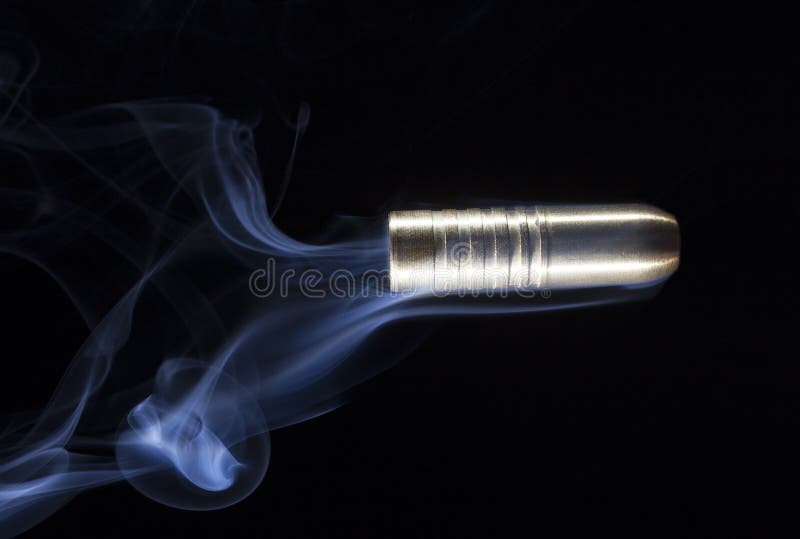Smoky bullet stock photo. Image of smoke, flying, bullet - 60969452