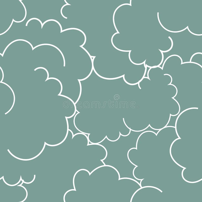 Smoky Clouds Seamless Vector Pattern in Muted Colors Stock Vector ...