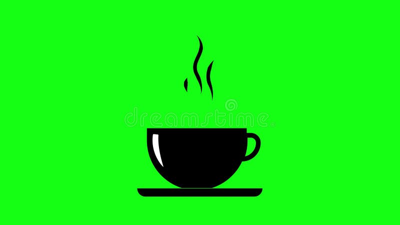 Smoky Coffee Cup Icon Animated Icon Smoky Coffee and Tea Cup Green ...