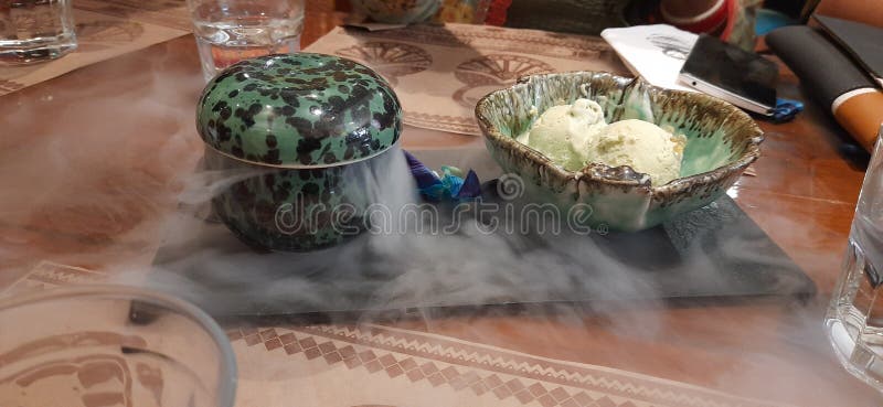 Smoky Icecream - in Shades of Green Stock Image - Image of icecream ...