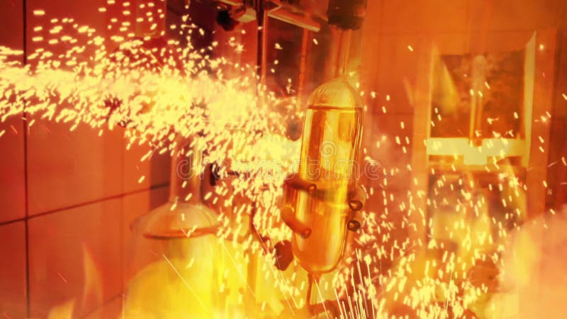 Fire at Laboratory with Equipment Burning Stock Footage - Video of ...