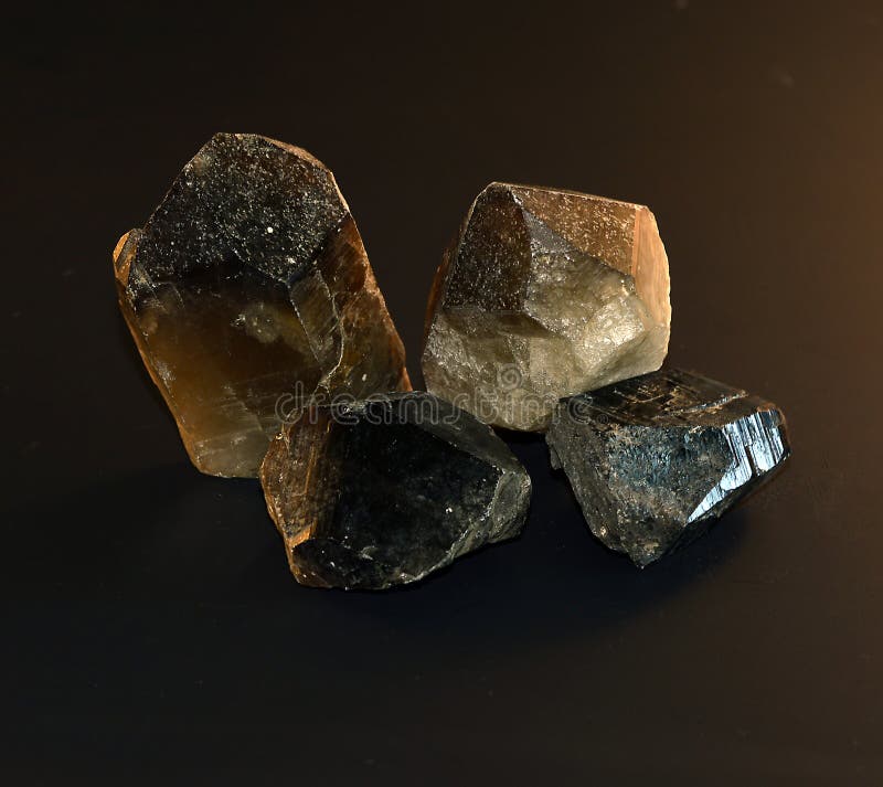 Smoky quartz crystal stock photo. Image of mineralization - 42507732