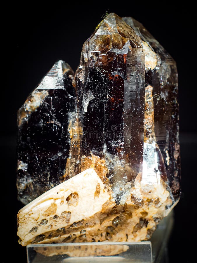 Smoky Quartz from Poland Pegmatite Stock Image - Image of bottle ...