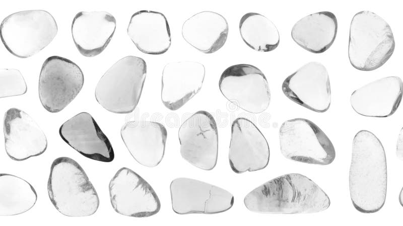 Smoky Quartz Stones Set Texture on White Light Isolated Background ...