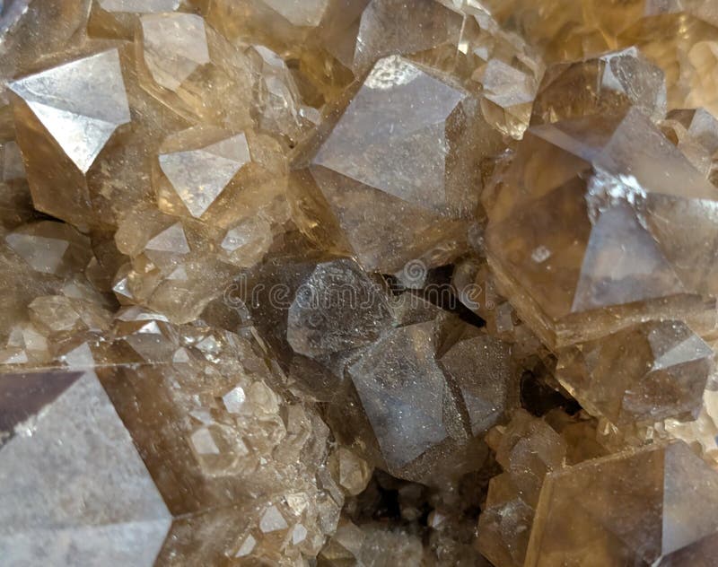 Smoky Quartz Crystal Cluster Stock Image - Image of gemology, dark ...