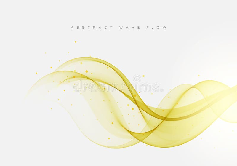 Creative Yellow Abstract Wave Design Wave Flow Element Stock Photo ...