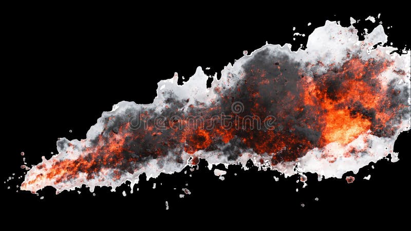 Smoldering Ember Particle Cloud Burning with Alpha Channel Transparency ...