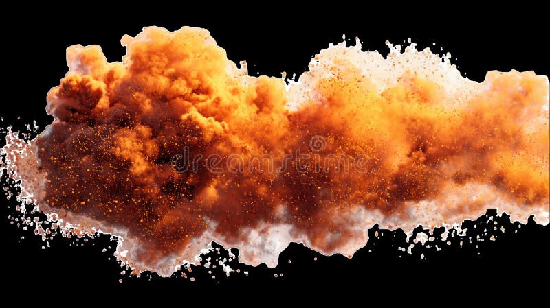 Smoldering Ember Particle Cloud Rising with Transparent Background ...