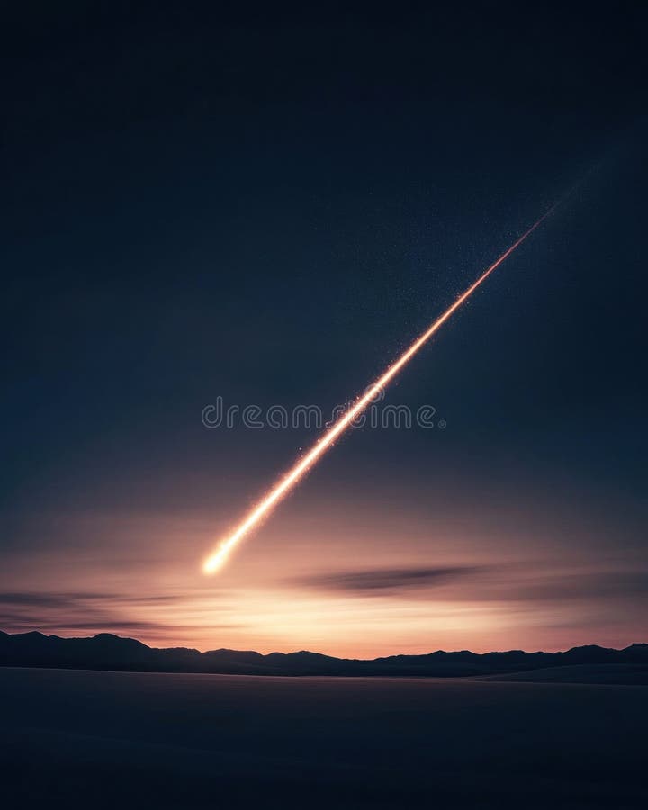 Smoldering Ember Transforming into a Blazing Comet in Midnight Sky ...