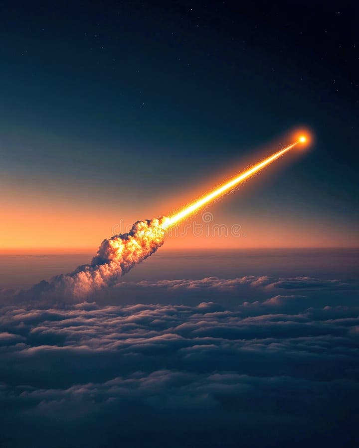 Smoldering Ember Transforming into a Blazing Comet in Midnight Sky ...