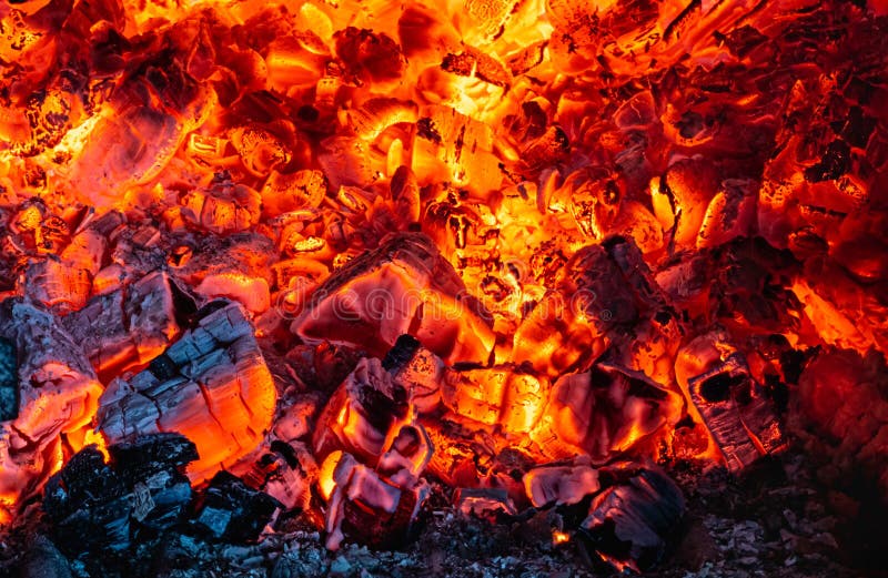 Smoldering Embers and Ash after Burning Wood Stock Photo - Image of dust, ashes: 233286240