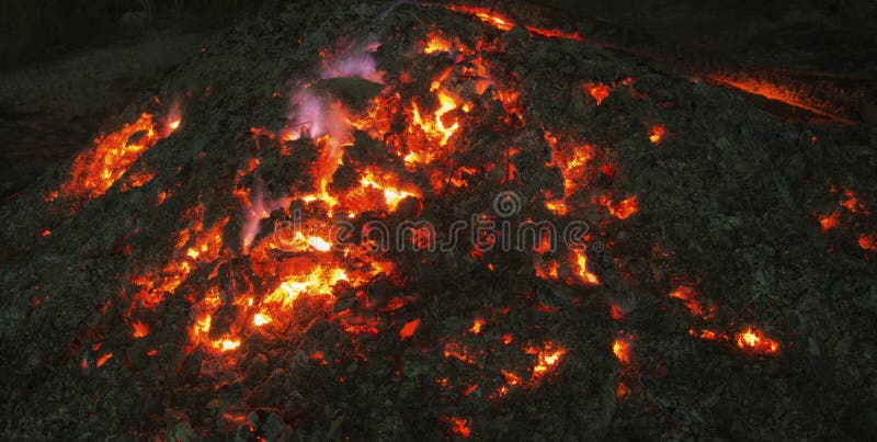 Smoldering fire stock image. Image of fire, smoldering - 27123281