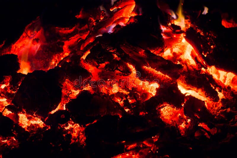 Smoldering Fire, the Fading Fire, Embers, Sparks, Flame, Ash, Wood ...
