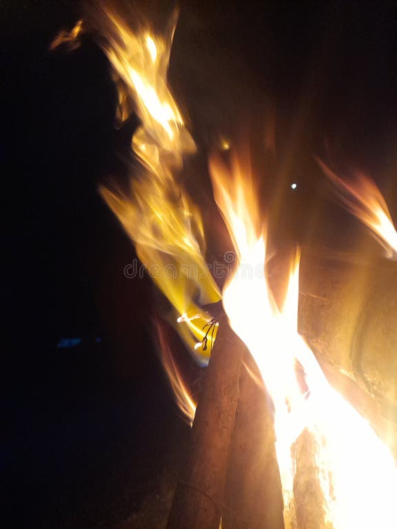 Smoldering Flames Burn Everything in Contact with it Stock Image ...