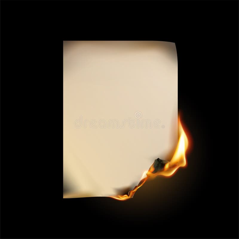 Smoldering Paper. Isolated Vector Stock Illustration - Illustration of ...