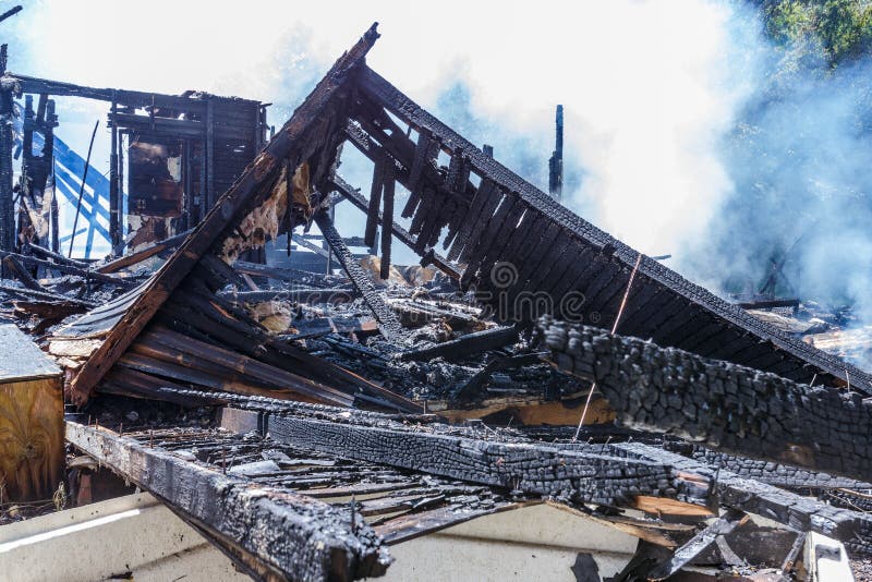 Smoldering Ruins stock photo. Image of ruins, dwelling - 74237424