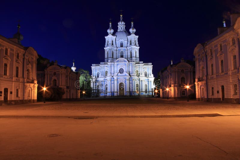 Smolny Convent, the Cathedral Stock Image - Image of monastery, cross ...