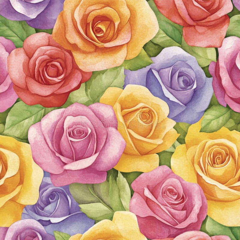 A Smooth, Abstract Background Featuring a Floral Pattern of Rainbow ...