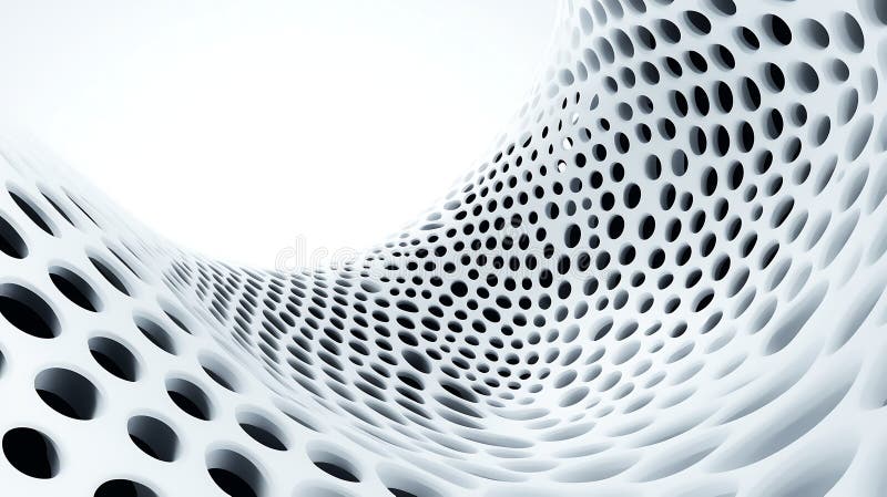 Abstract White Structure Circular Holes Creating Modern Pattern Stock Photos - Free & Royalty ...