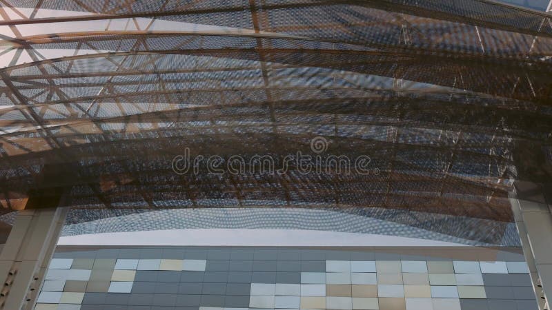 Smooth Abstract Background of Plastic Plates Developing in Wind in Rays ...