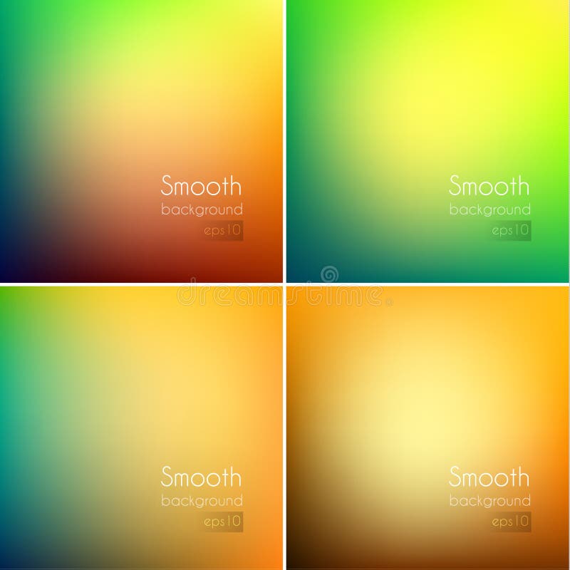 Smooth Abstract Colorful Backgrounds Set Stock Vector - Illustration of ...